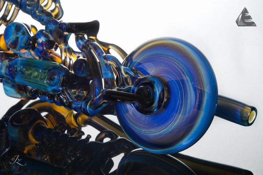 Banjo "Skull Spinner" Chopper – Emerald Glass Gallery